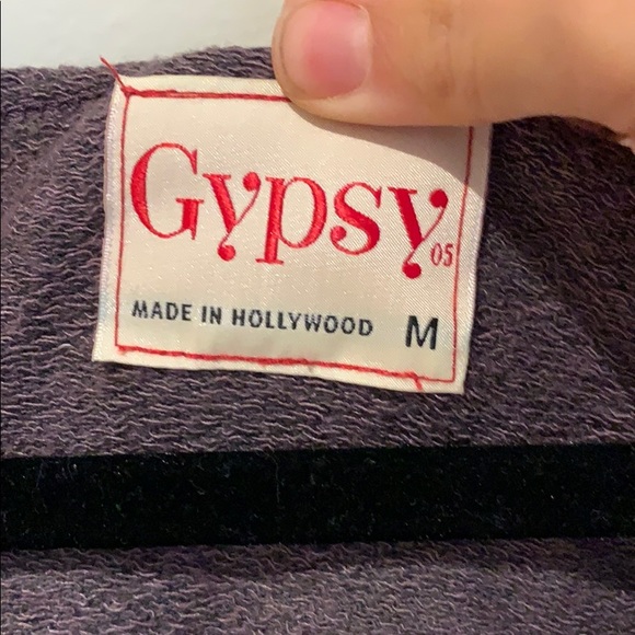 Gypsy 05 | Sweaters | Gypsy Dark Gray Sweater Leather Sleeve Medium ...